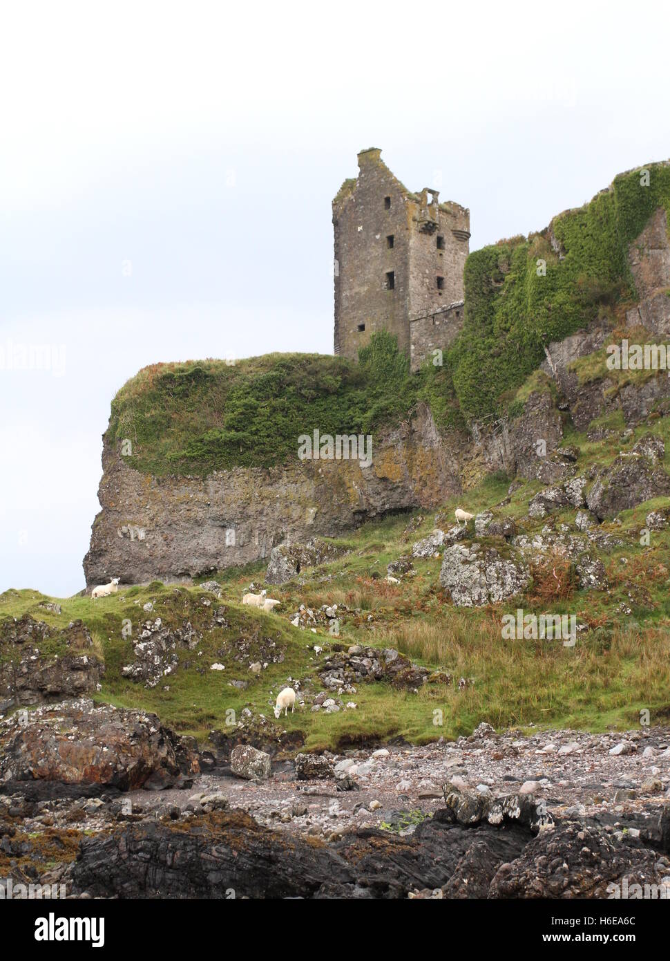 Exterior of Castle Gylen ruin Isle of Kerrera Scotland October 2013 ...