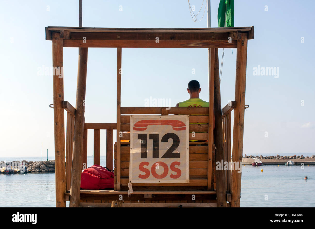 Lifeguard on Watch Mallorca Stock Photo - Alamy