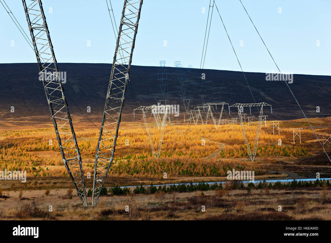 High Tension Power Lines Stock Photos & High Tension Power Lines Stock ...