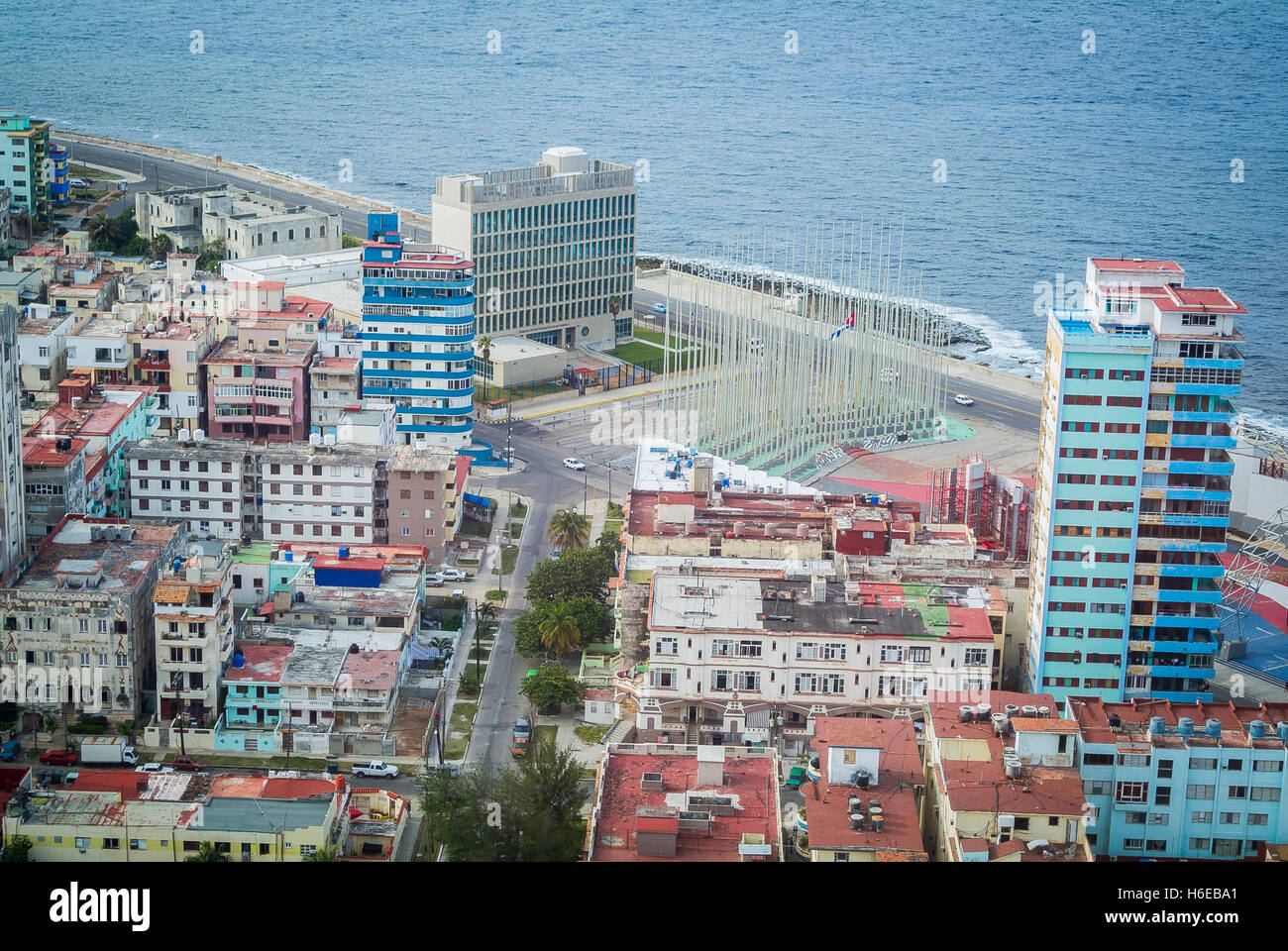 Aerial view of Le Vedado Havana Cuba Stock Photo - Alamy