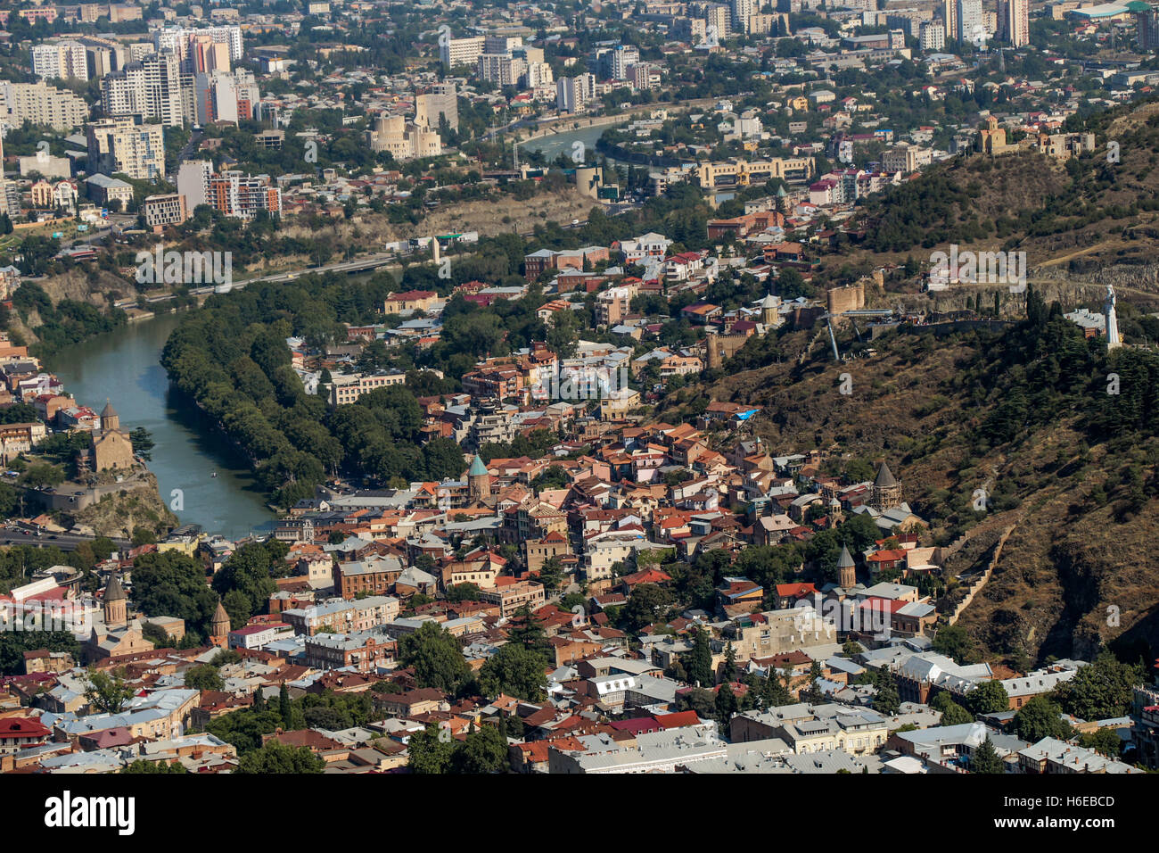 Beautiful panoramic view of Tbilisi in Georgia Stock Photo - Alamy