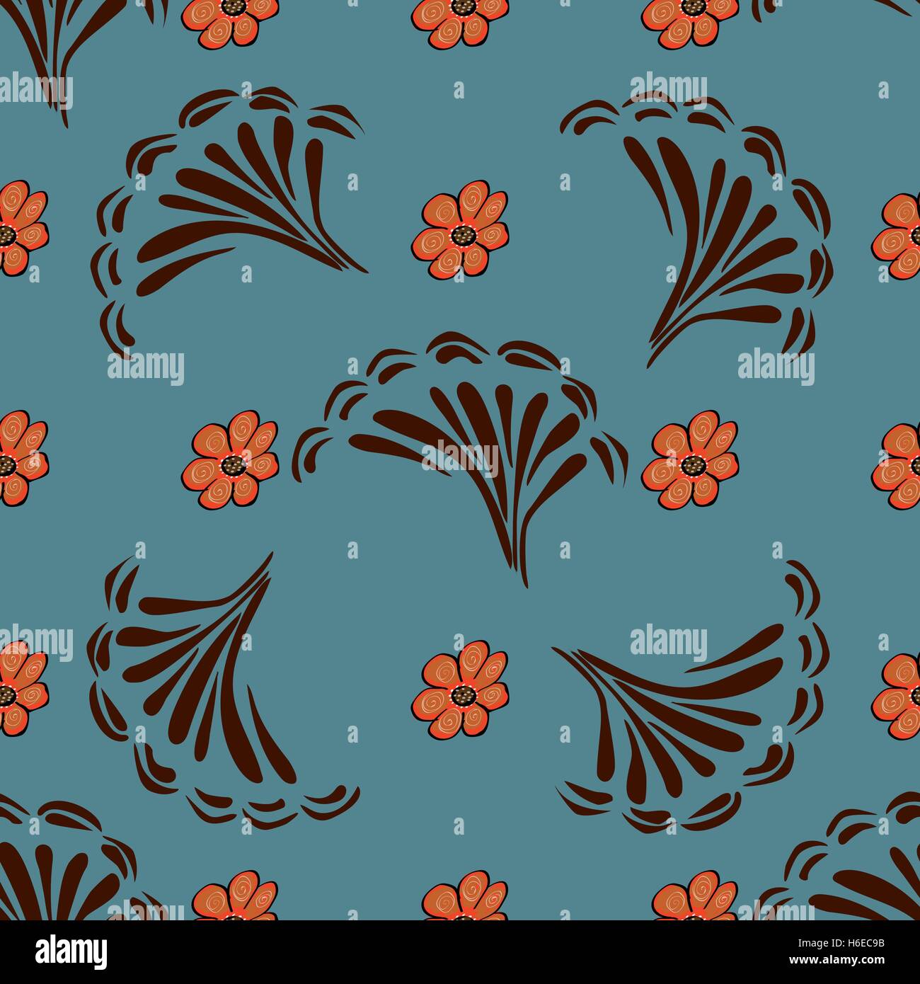 Multi colored flower pattern Stock Vector Images - Alamy