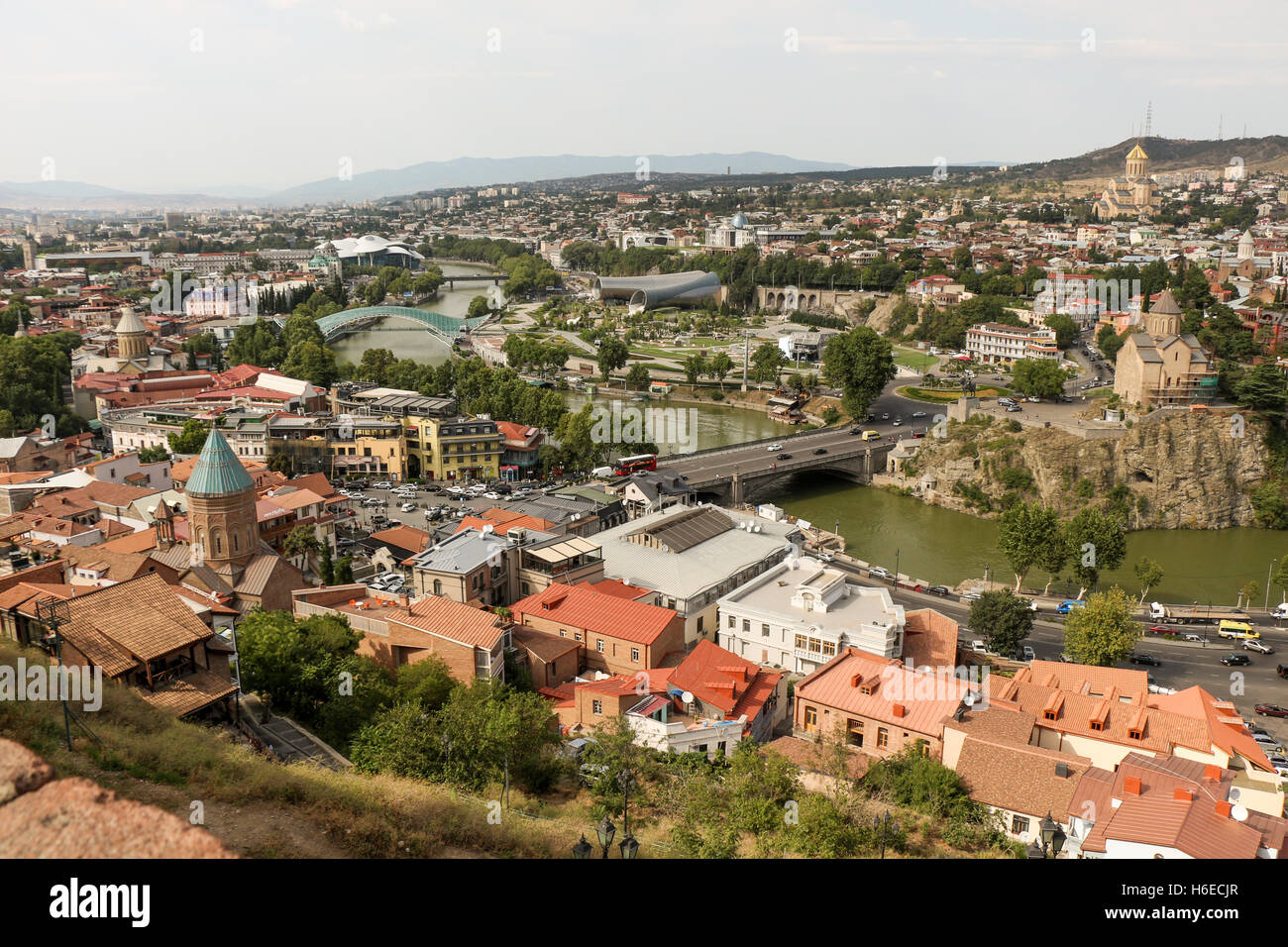 Beautiful panoramic view of Tbilisi in Georgia Stock Photo - Alamy
