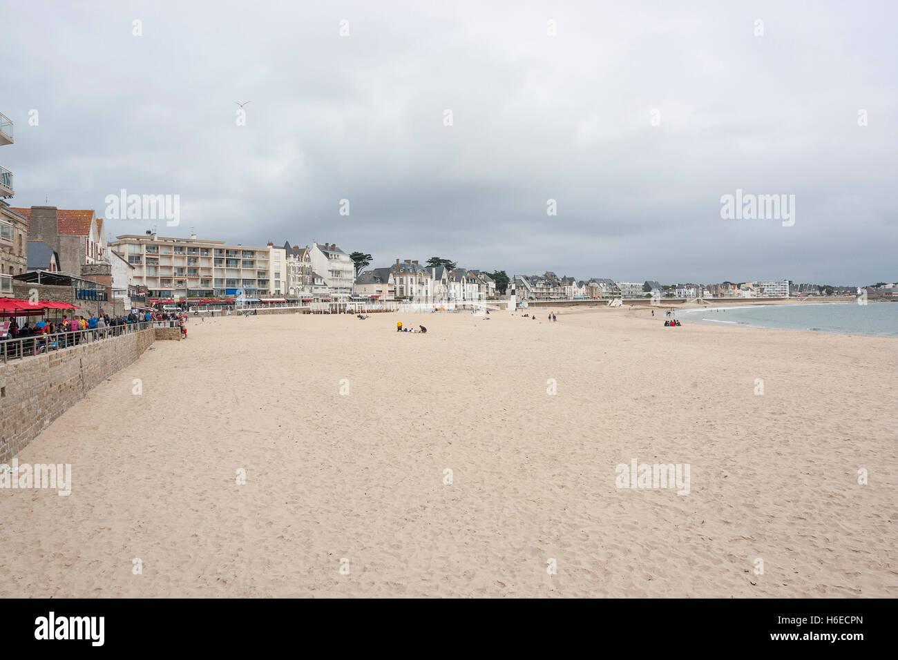 beach scenery at a commune named Quiberon in the Morbihan department in ...