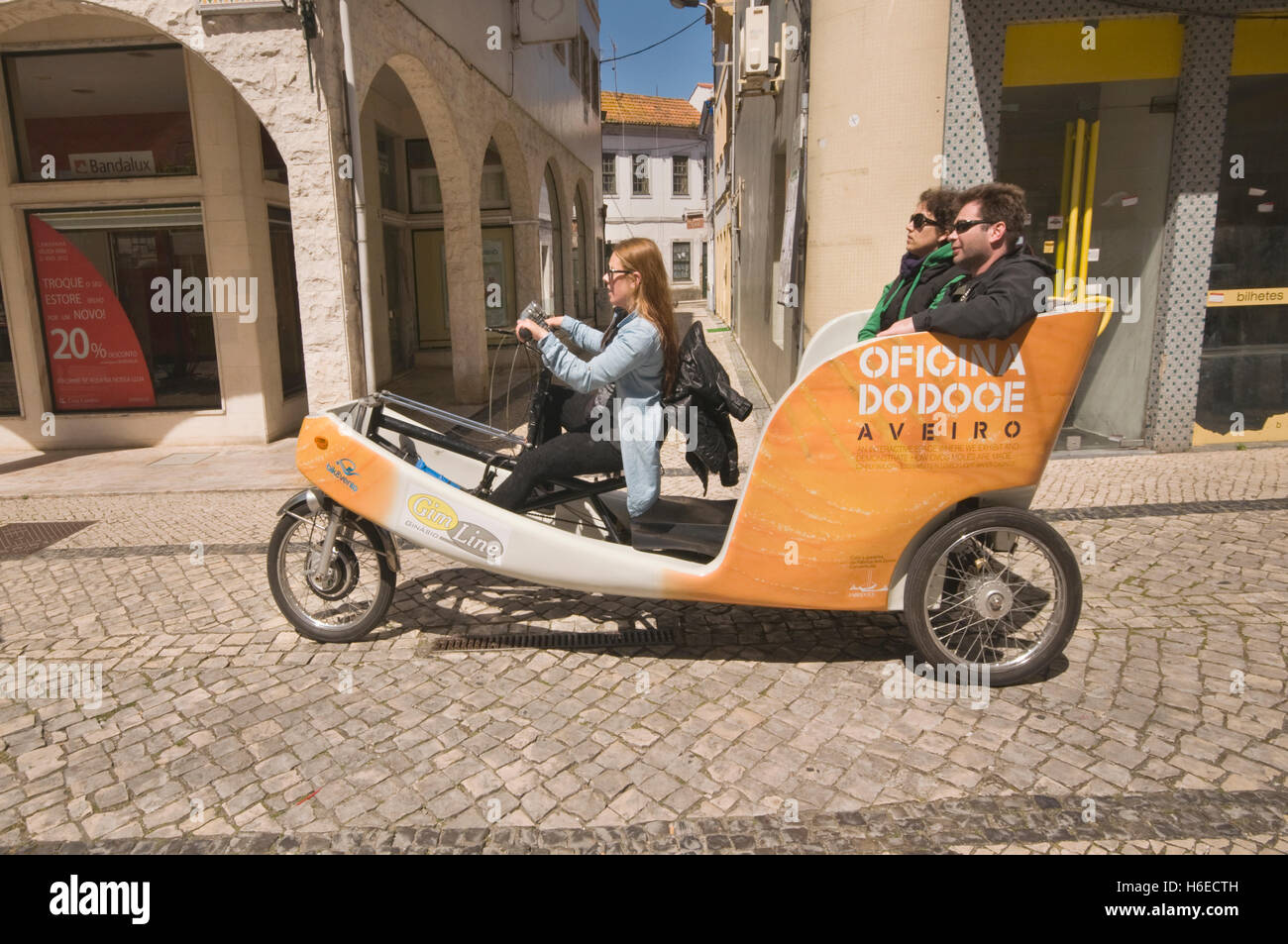 EUROPE, PORTUGAL, Aveiro, cycle rickshaw Stock Photo - Alamy