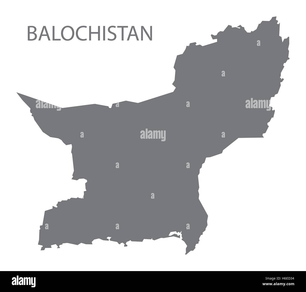 Balochistan Pakistan Map grey Stock Vector Image & Art - Alamy