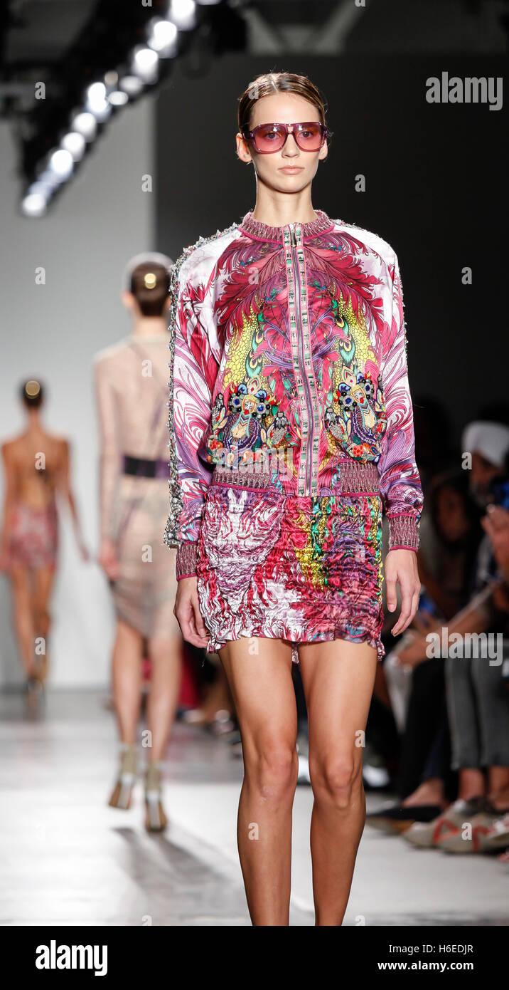 New York, NY, USA - September 11, 2016: Model walk srunway for the ...