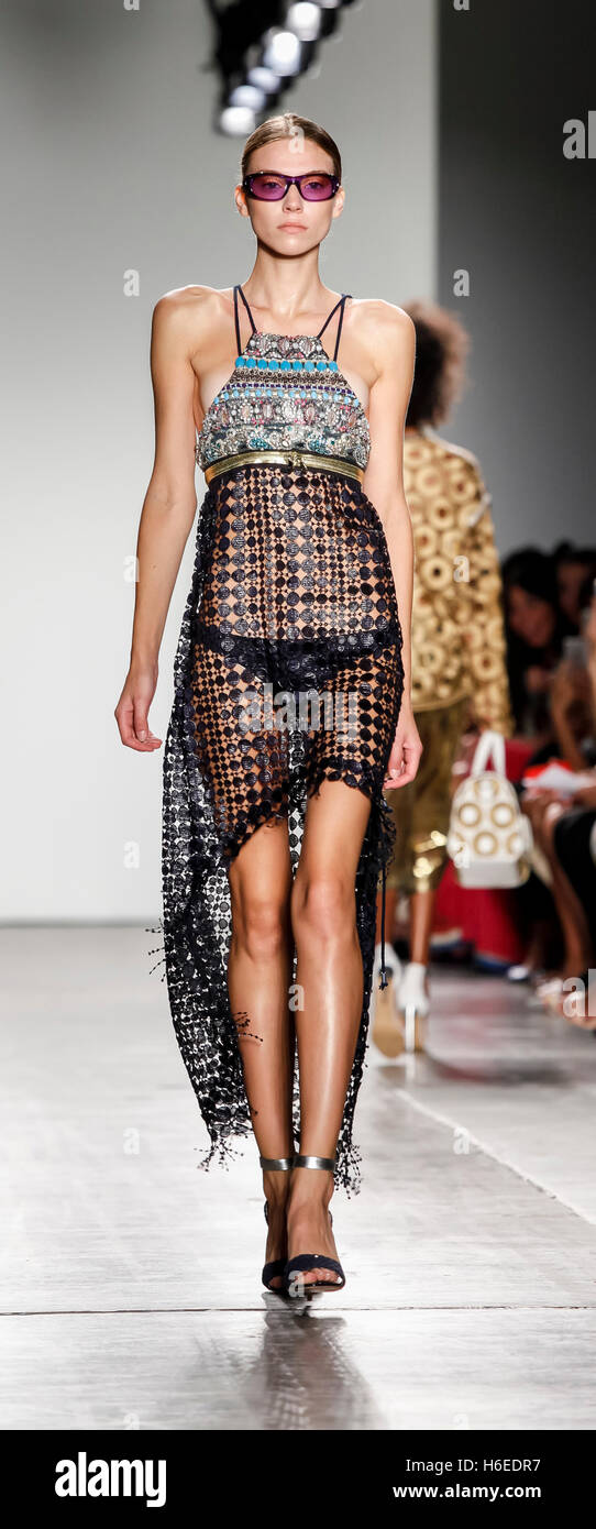 New York, NY, USA - September 11, 2016: Model walk srunway for the ...
