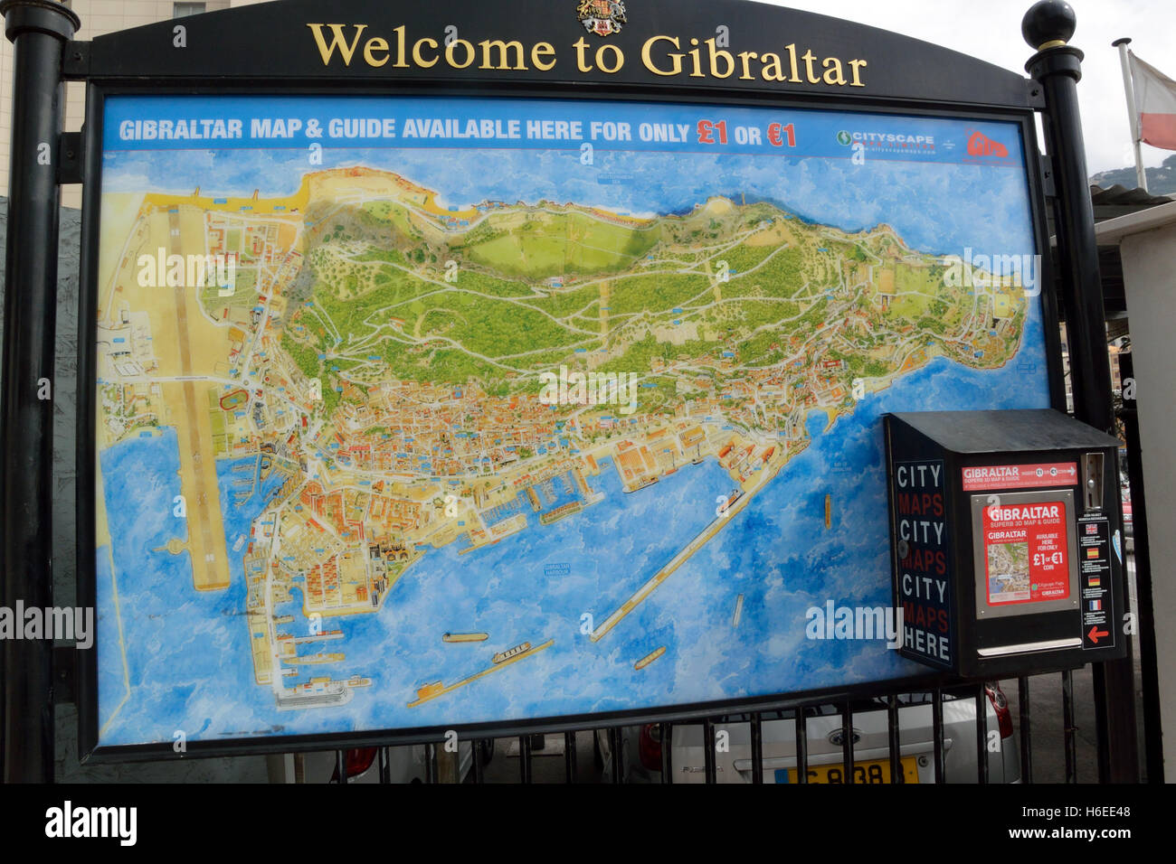 Gibraltar map hi-res stock photography and images - Alamy