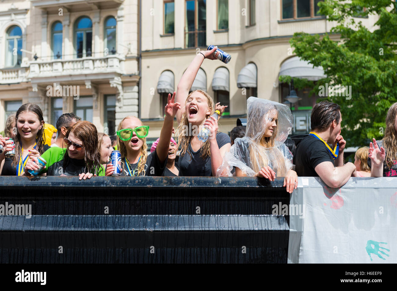 Students Celebrate Graduation in Stockholm Sweden Stock Photo - Alamy