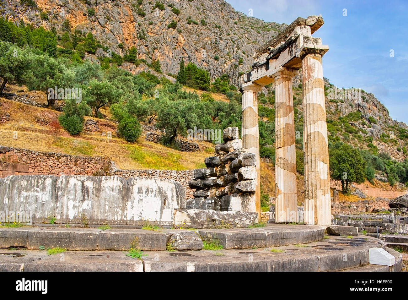 The Tholos at the sanctuary of Athena Pronoia is a circular building ...