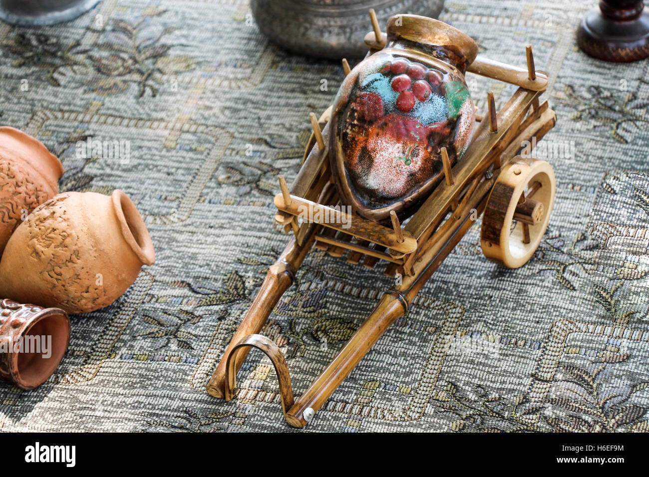 An old traditional wooden cart for transport Stock Photo - Alamy