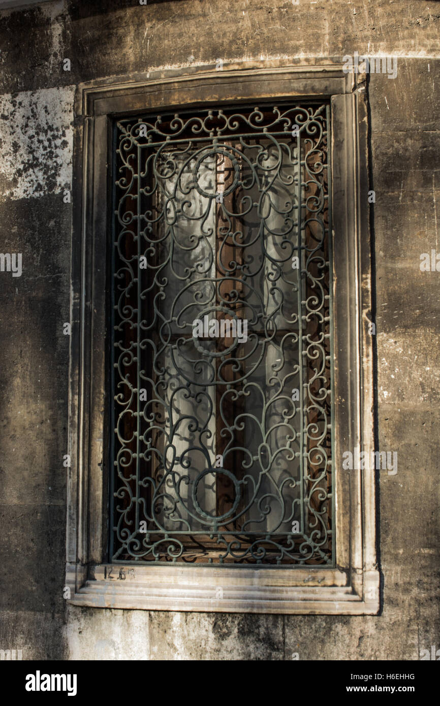 Old window Architecture from the Ottoman times In Istanbul Stock Photo ...
