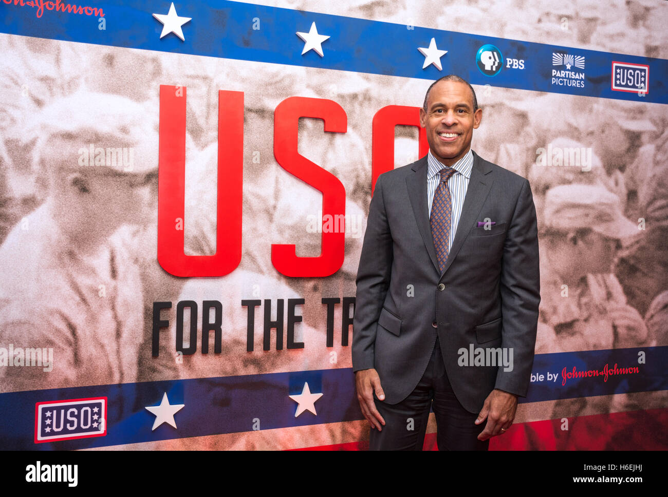 Michael Sneed attends the USO anniversary. The United Service ...