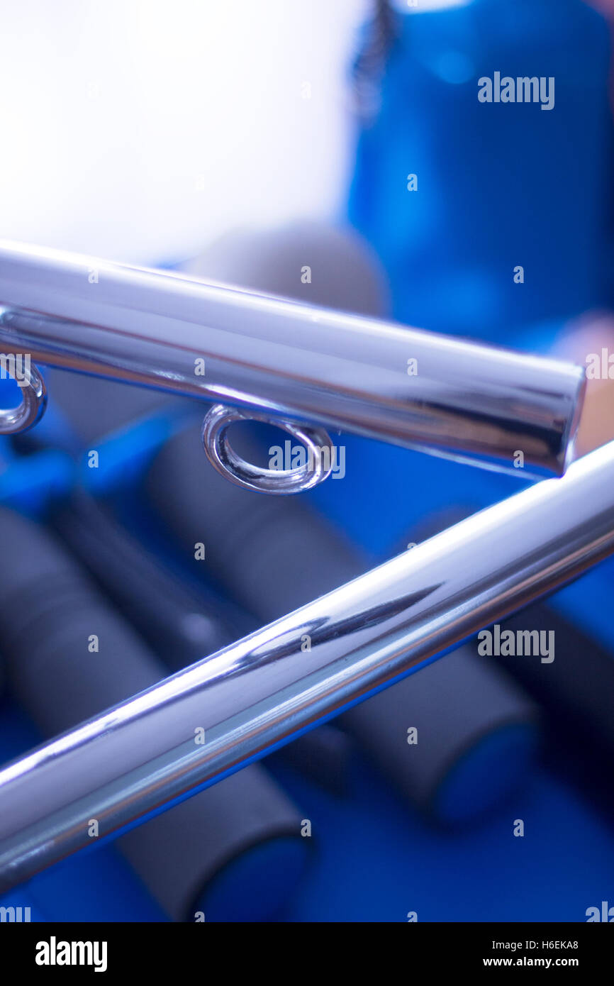 Physical therapy rehabilitation exercise equipment in hospital clinic ...