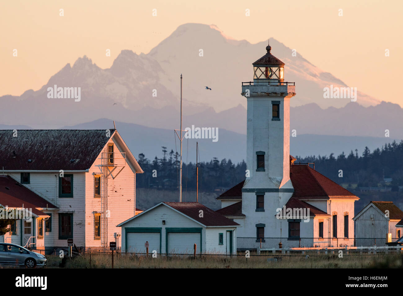Lighthouse at Point Wilson located in Fort Worden state park, Port ...
