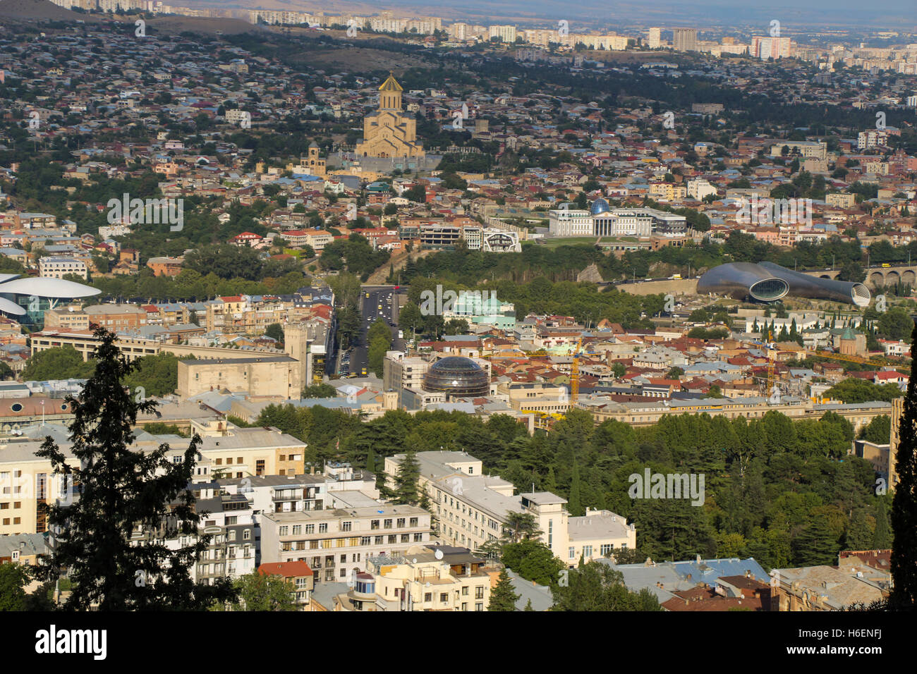 Beautiful panoramic view of Tbilisi in Georgia Stock Photo - Alamy