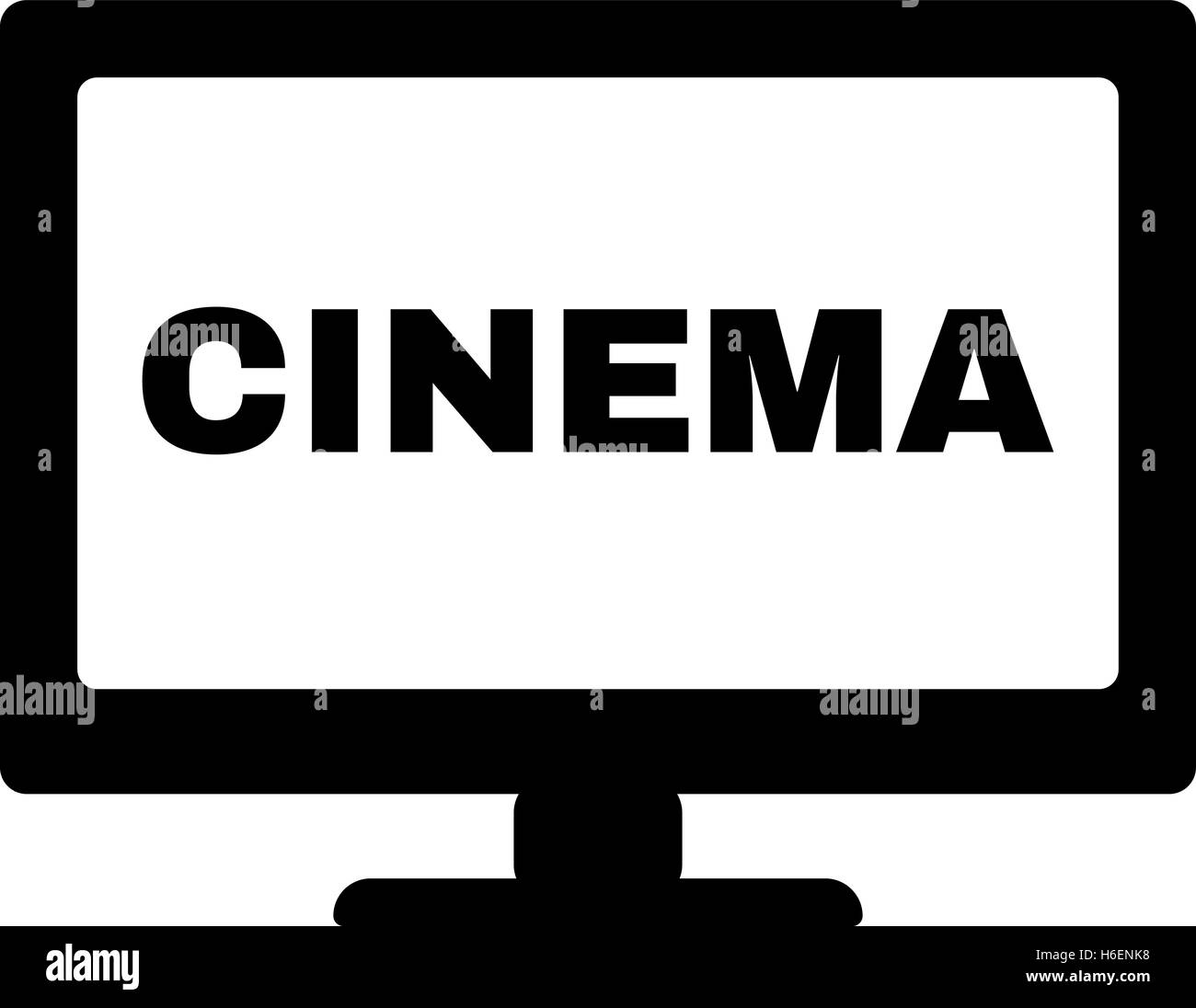 The cinema icon. Television and tv, movie, film symbol. Flat Vector ...