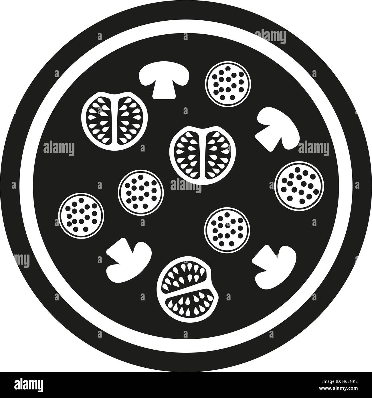 The pizza icon. Fast food and baking symbol. Flat Vector illustration ...