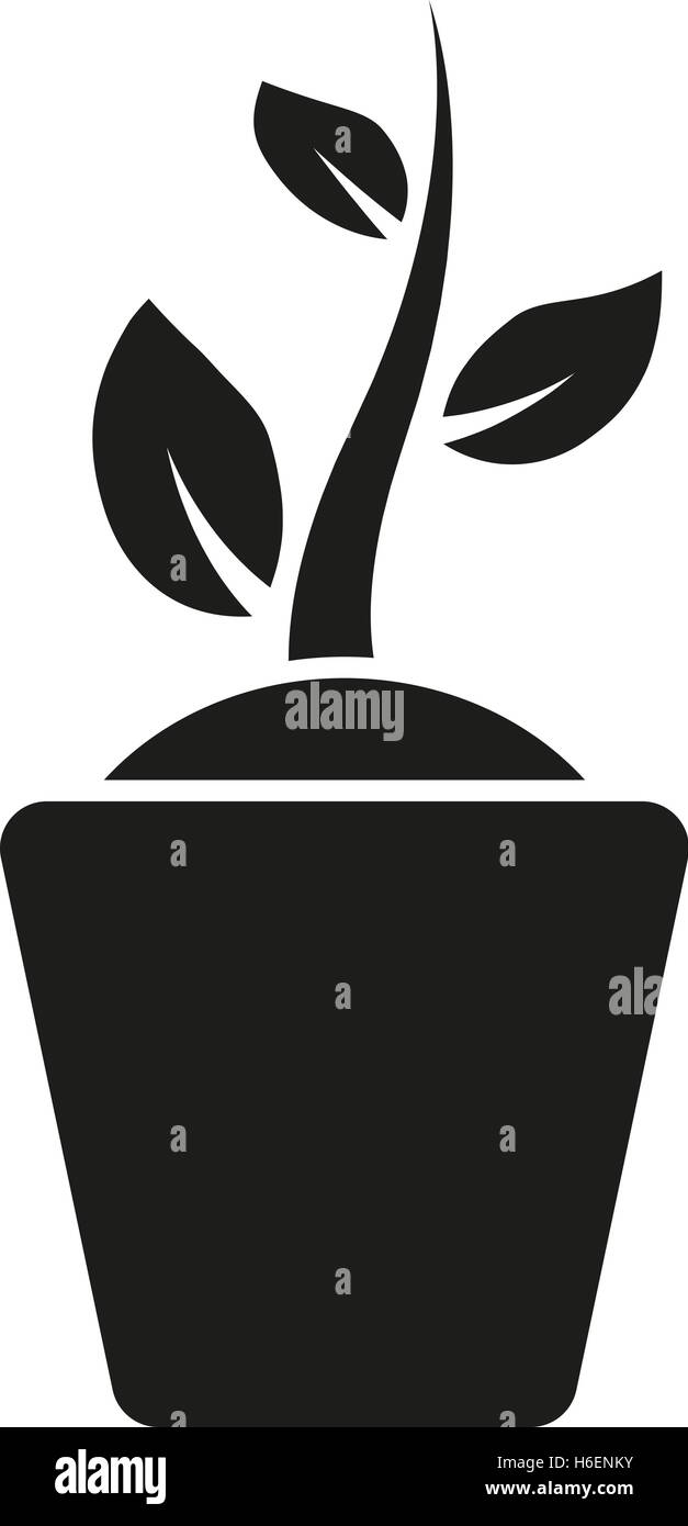 The sprout wreath icon. Plant and herb, nature symbol. Flat Vector ...