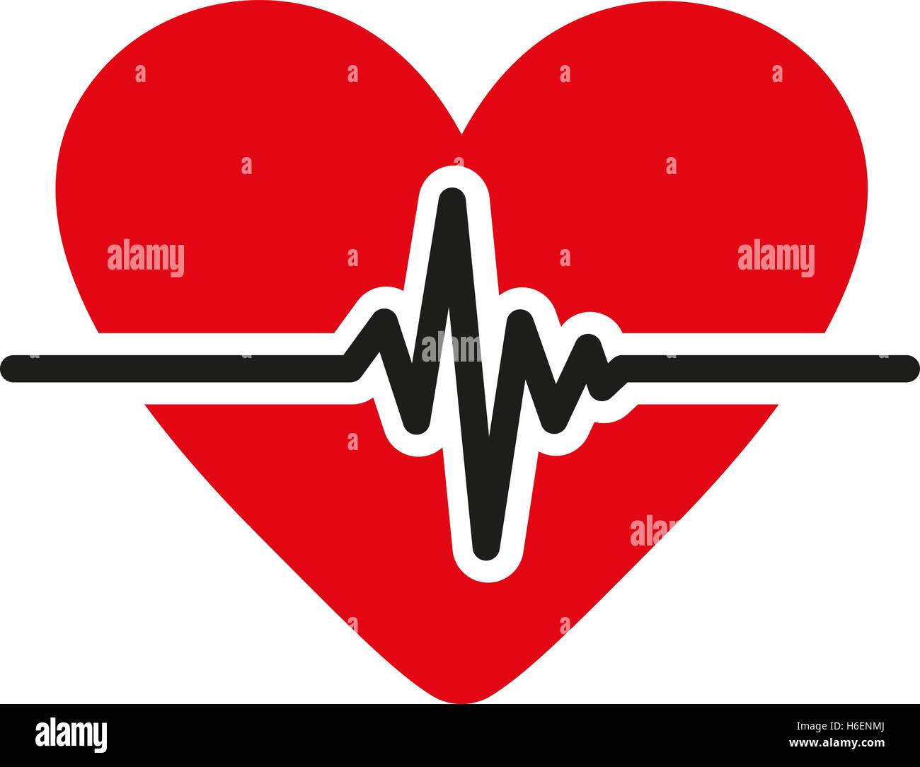 The heart icon. Cardiology and cardiogram, ecg, cardio symbol. Flat ...