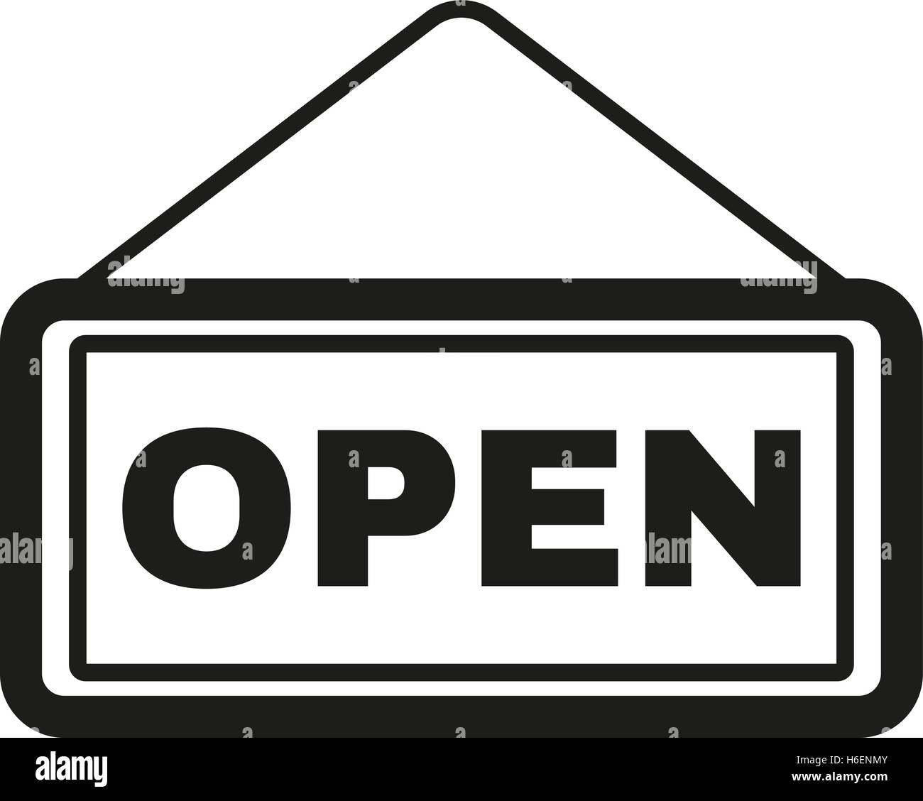 The open sign icon. Input and entrance symbol. Flat Vector illustration ...
