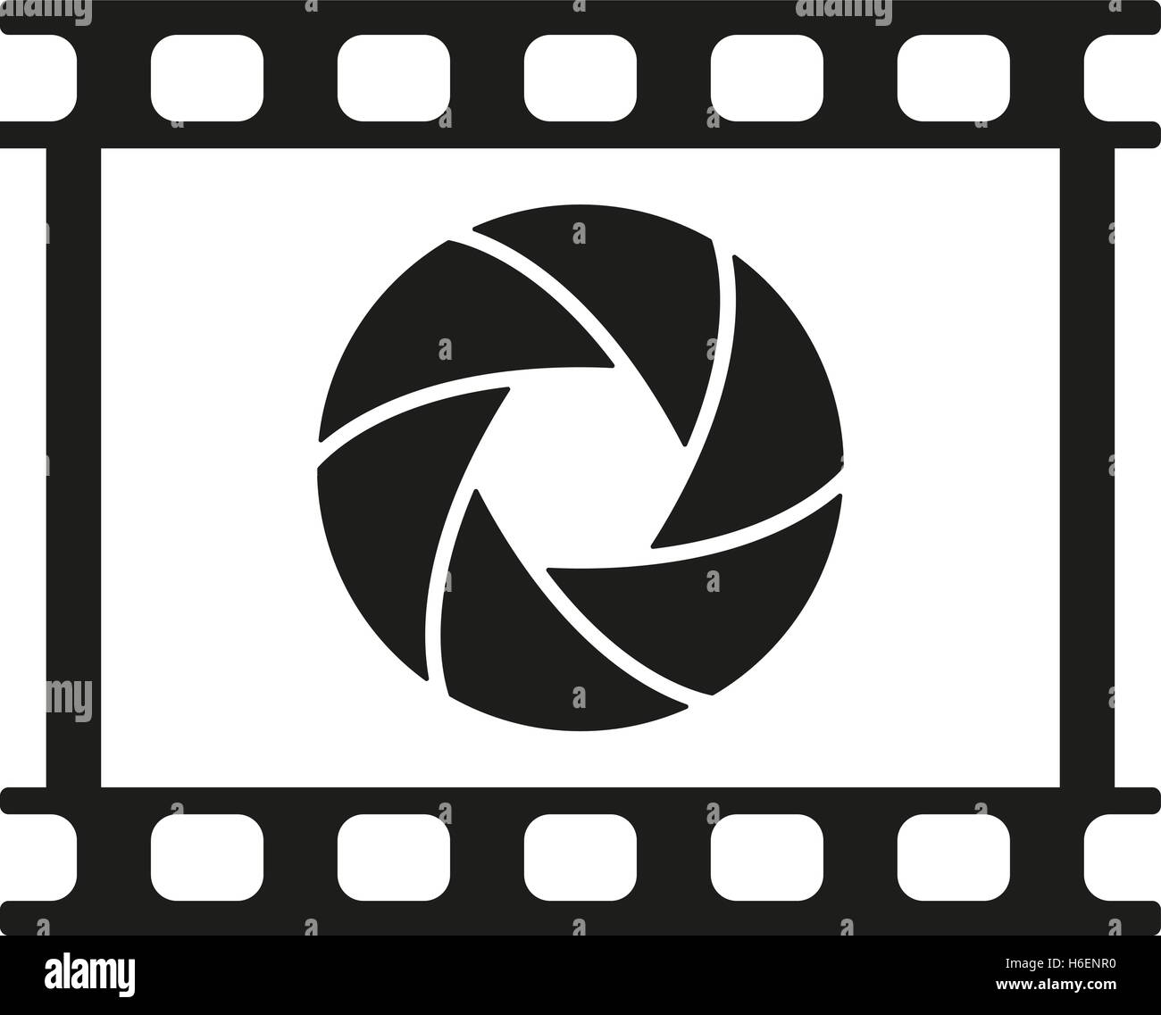 The camera icon. Photo and diaphragm, photographer, film symbol. Flat ...