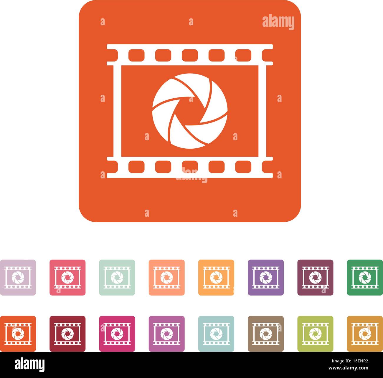 The camera icon. Photo and diaphragm, photographer, film symbol. Flat ...