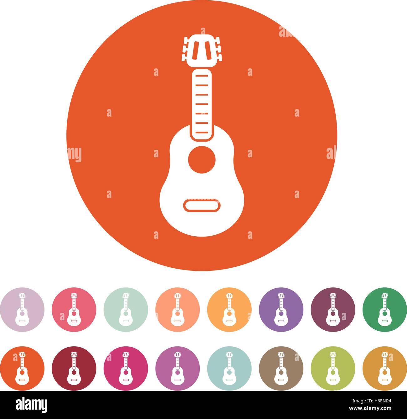 The guitar icon. Music and guitarist, musician symbol. Flat Vector ...