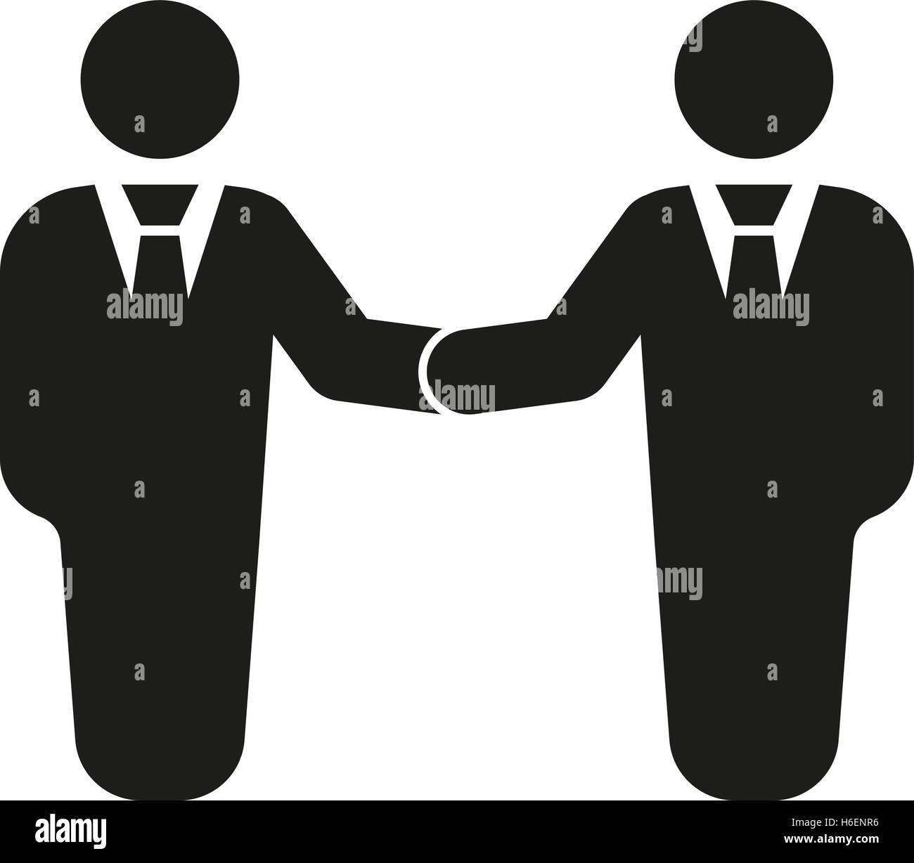 The handshake icon. Partnership and negotiation, cooperation symbol ...