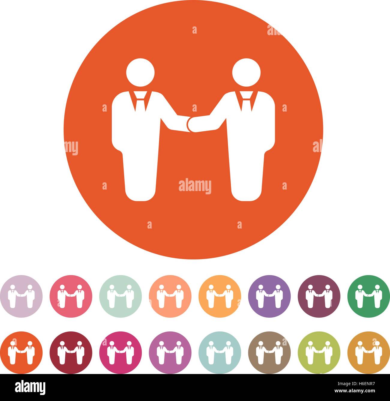 The handshake icon. Partnership and negotiation, cooperation symbol ...