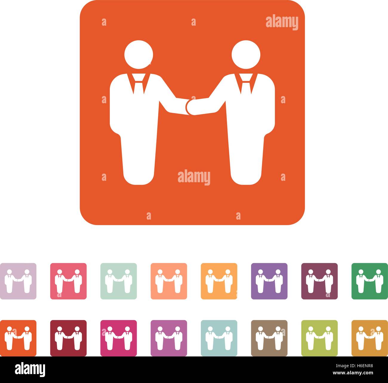 The handshake icon. Partnership and negotiation, cooperation symbol ...