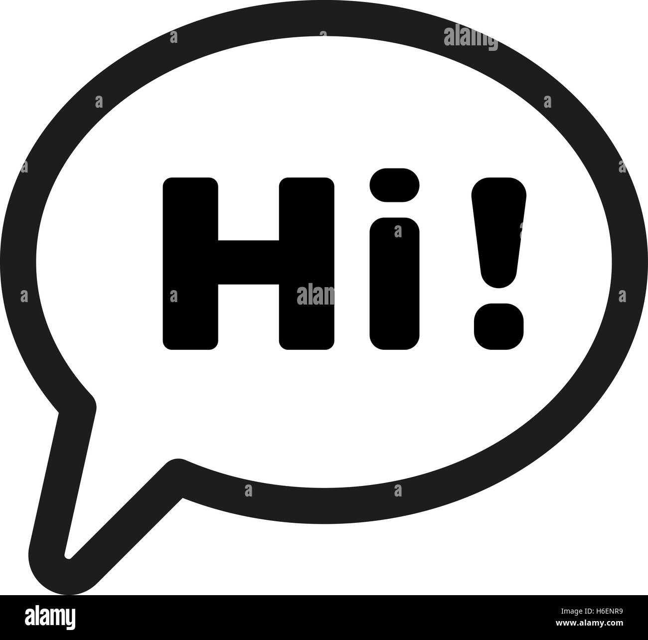The hi icon. Greet and hello symbol. Flat Vector illustration Stock ...