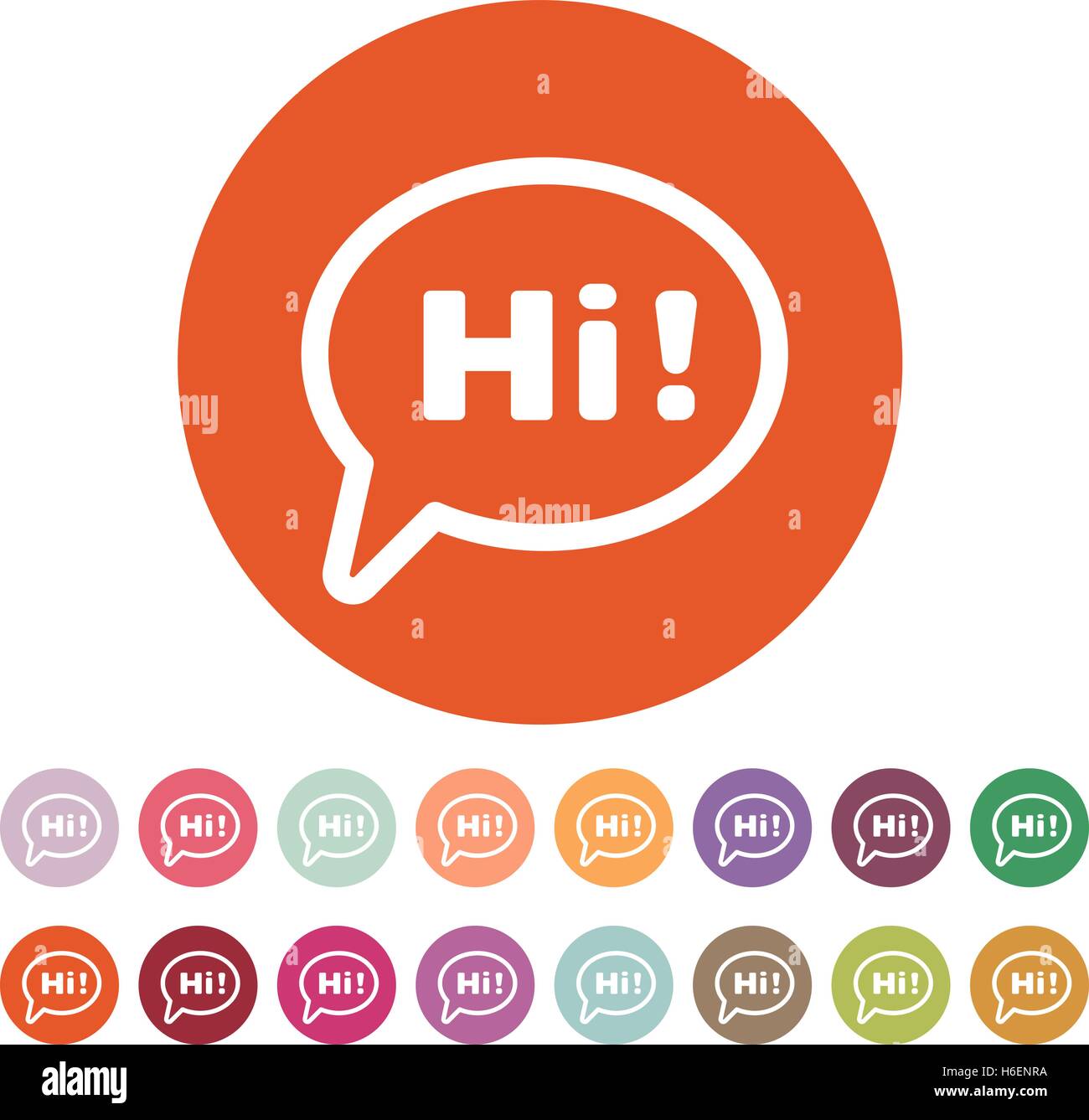 Hello icon greet hi symbol Stock Vector Images - Alamy