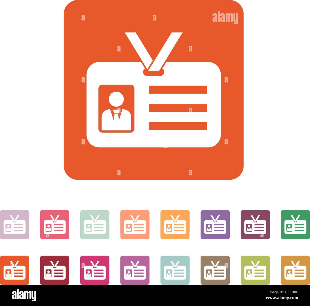 The accreditation icon. Admission and badge, identification, pass ...