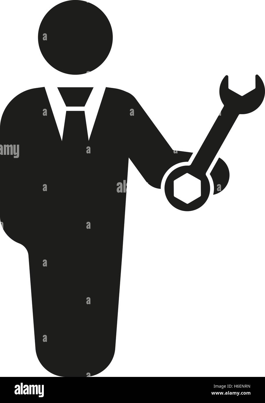 The support icon. Engineer and repair, technician, fixing symbol. Flat ...