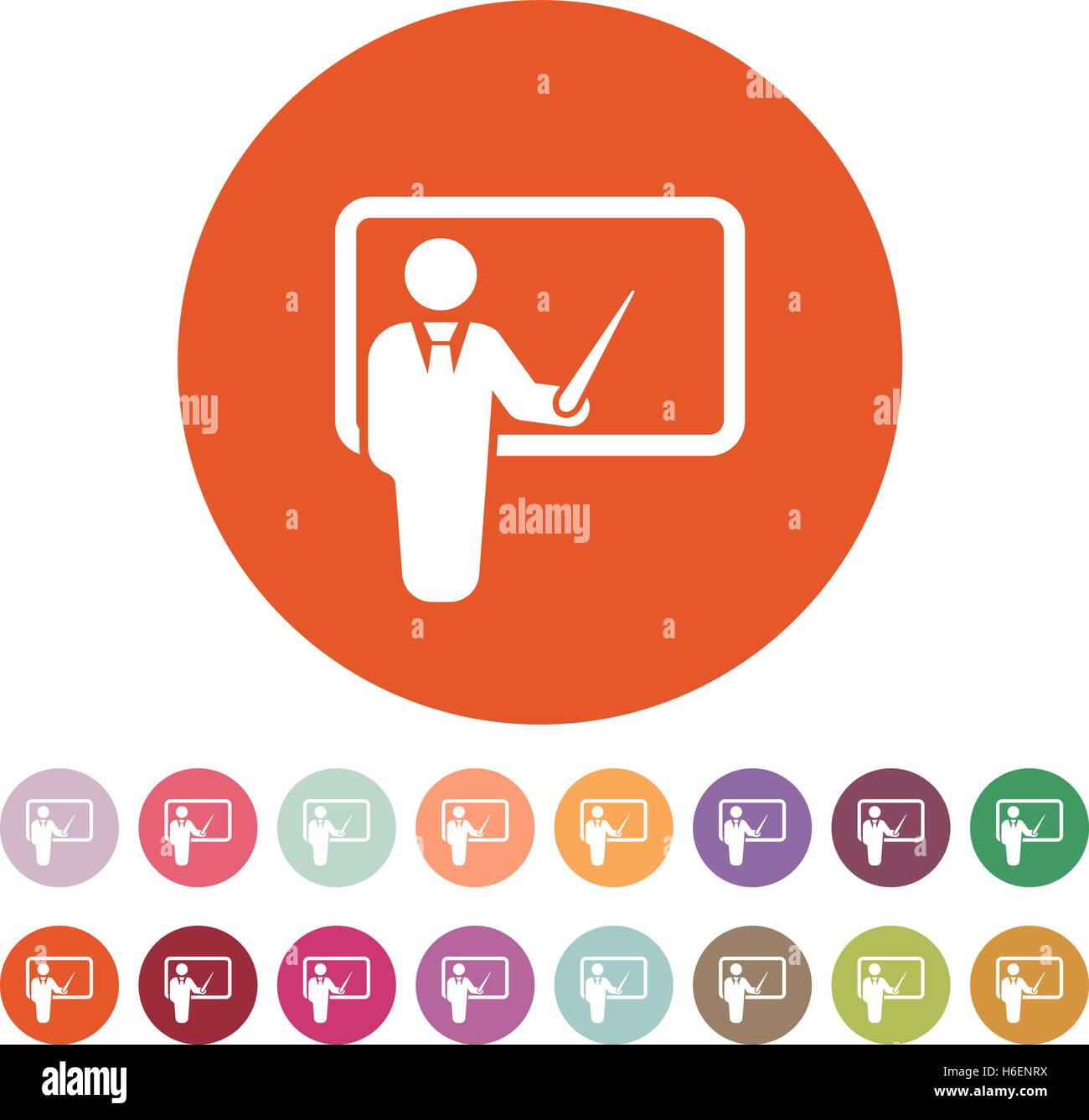 The teacher icon. Training and presentation, seminar, learning symbol ...