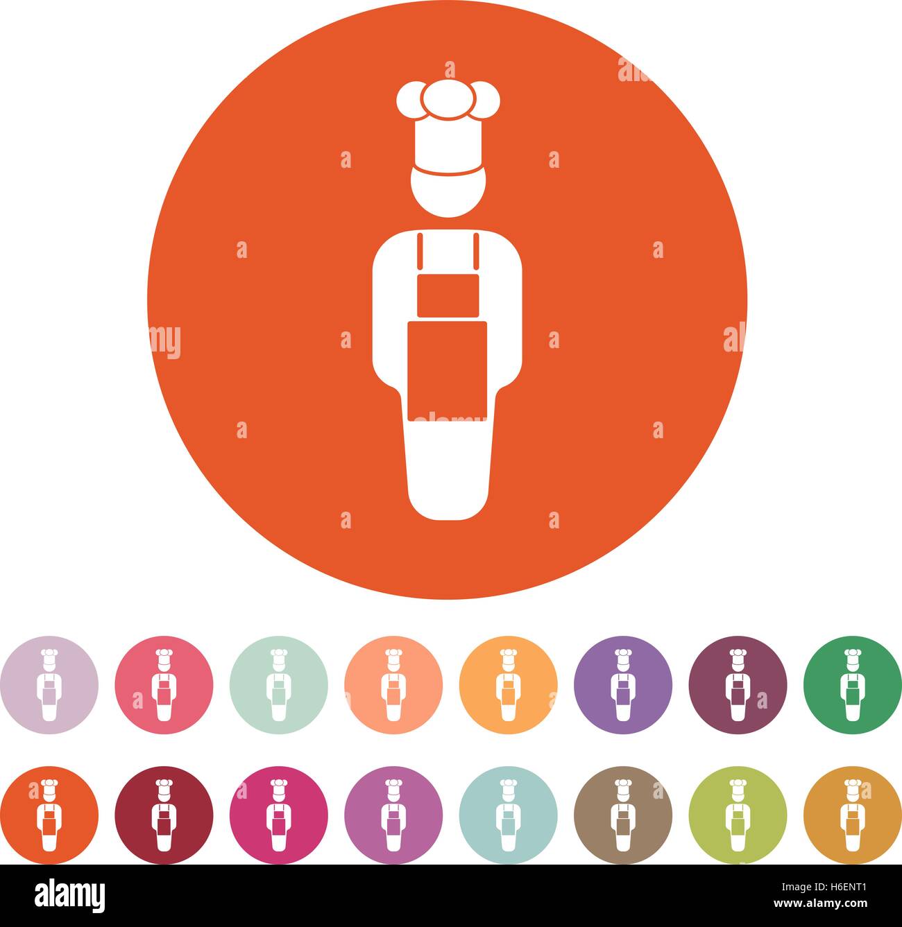 The cook icon. Chef and baker, restaurant, cafe symbol. Flat Vector ...