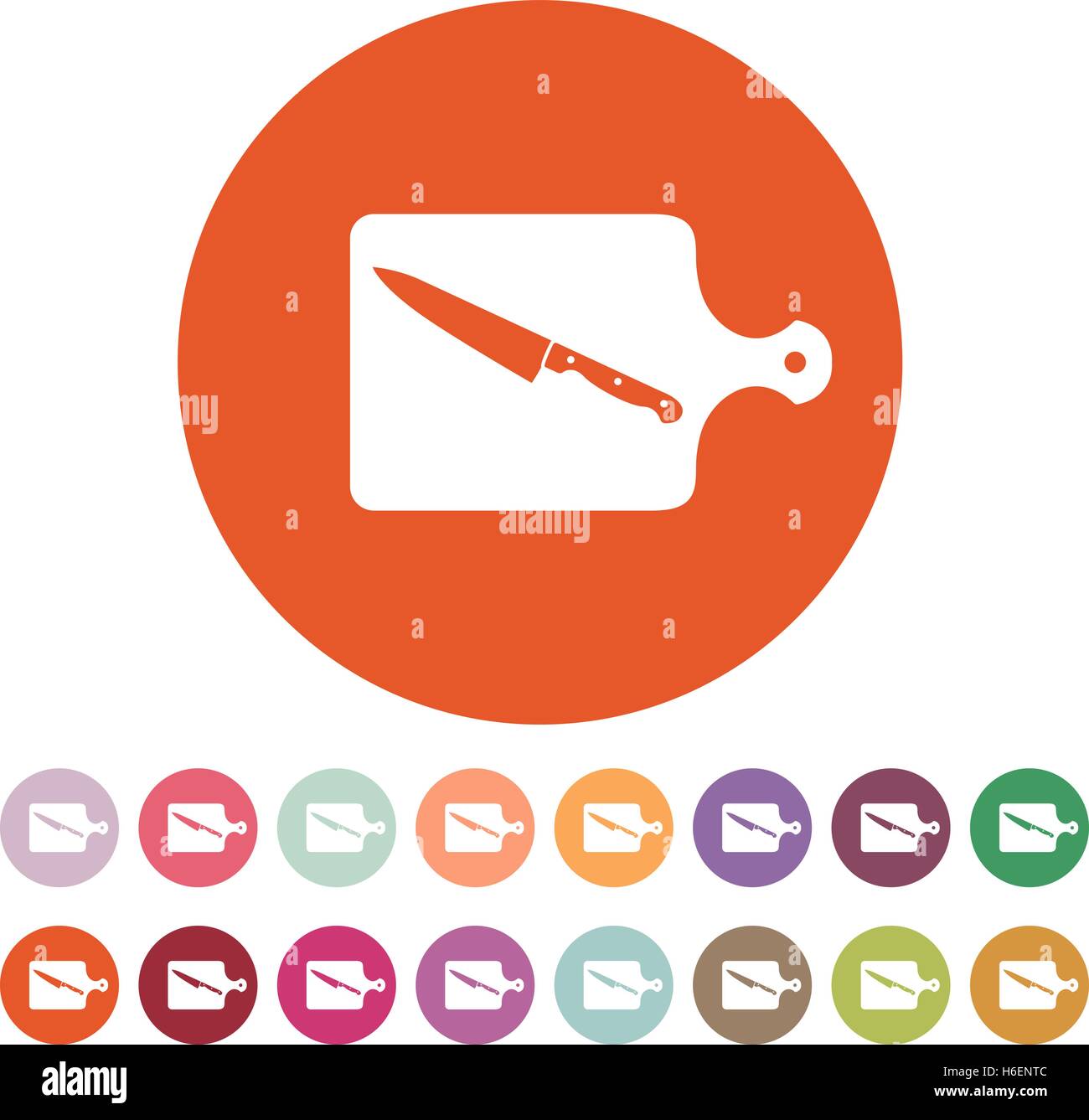 The cutting board and knife icon. Chef and restaurant, kitchen symbol ...