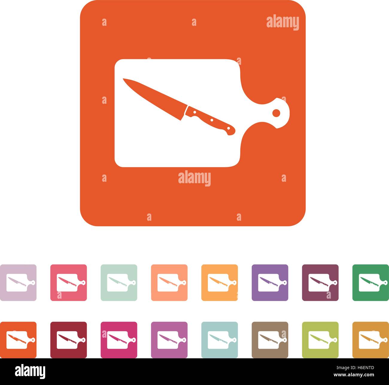 The cutting board and knife icon. Chef and restaurant, kitchen symbol ...