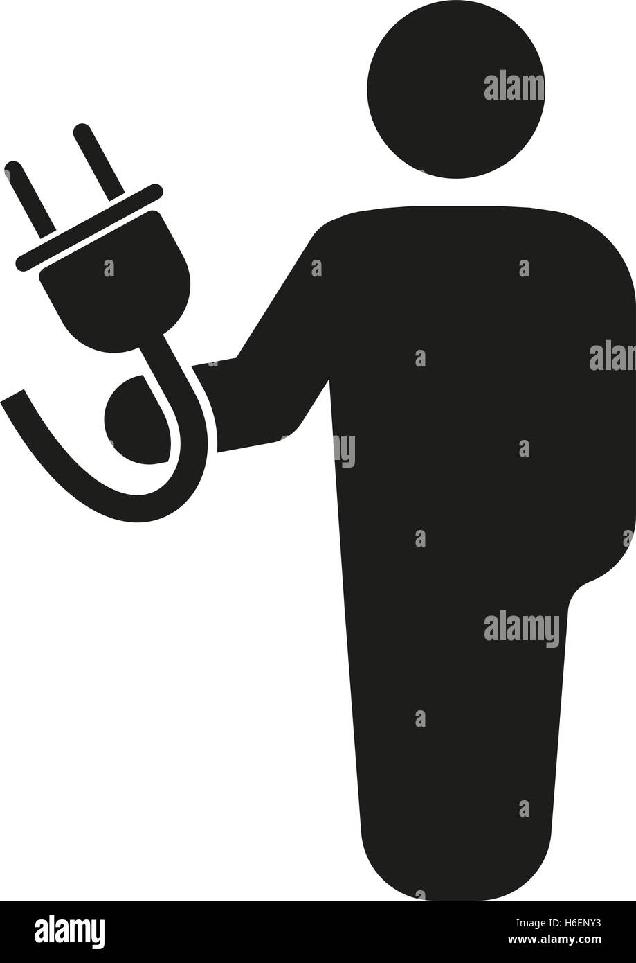 The electrician icon. Engineer and electricity, energy, electric symbol ...