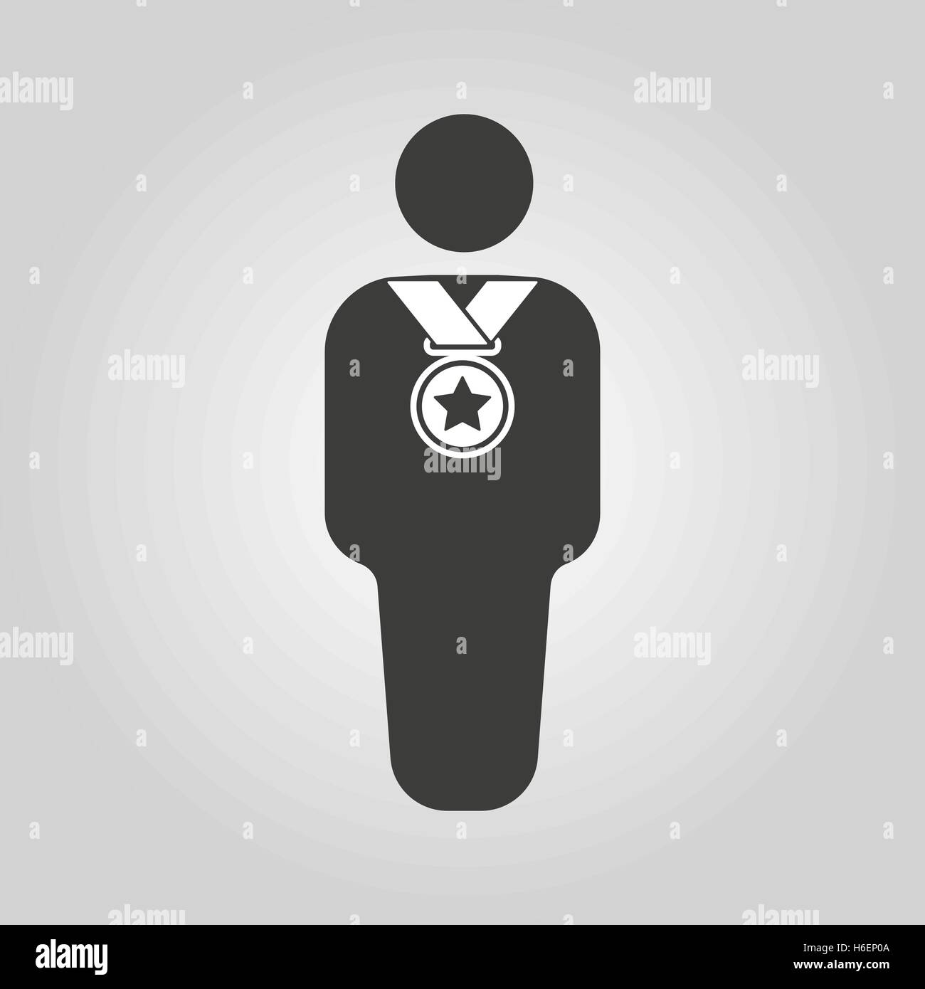 The winner avatar icon. Champion and award, prize, triumph symbol. Flat ...