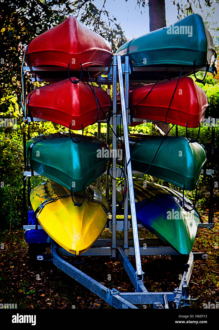 Canoe storage rack hi-res stock photography and images - Alamy