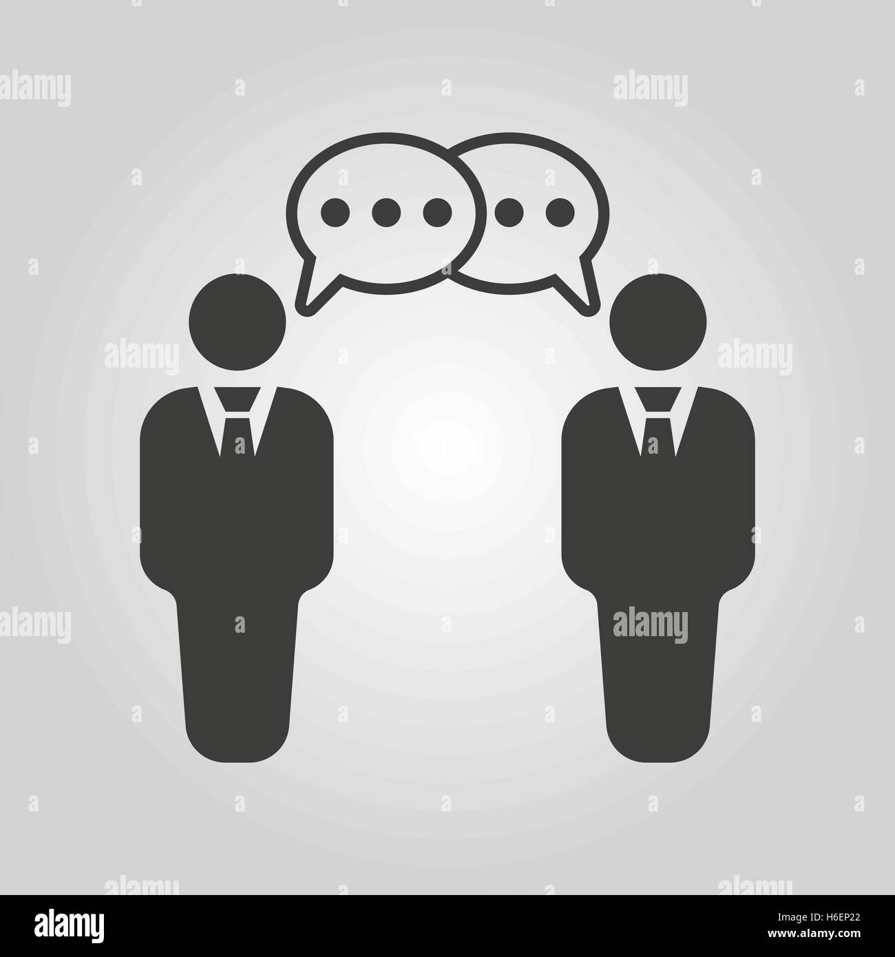 The negotiations icon. Debate and dialog, discussion, conversations ...
