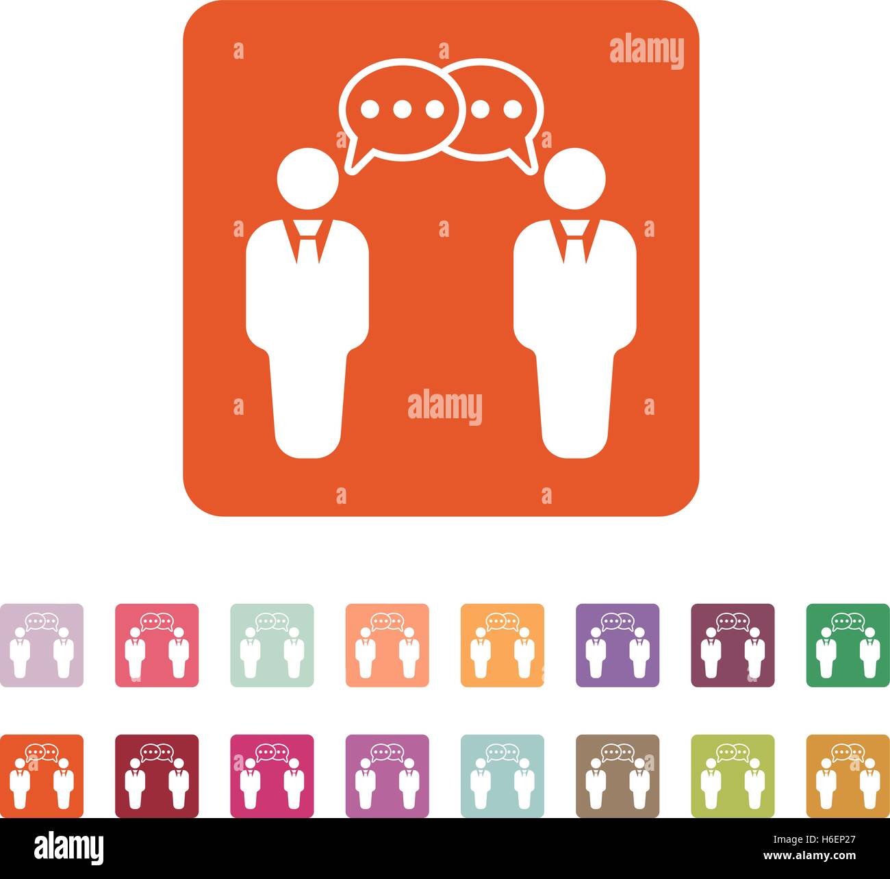 The negotiations icon. Debate and dialog, discussion, conversations ...