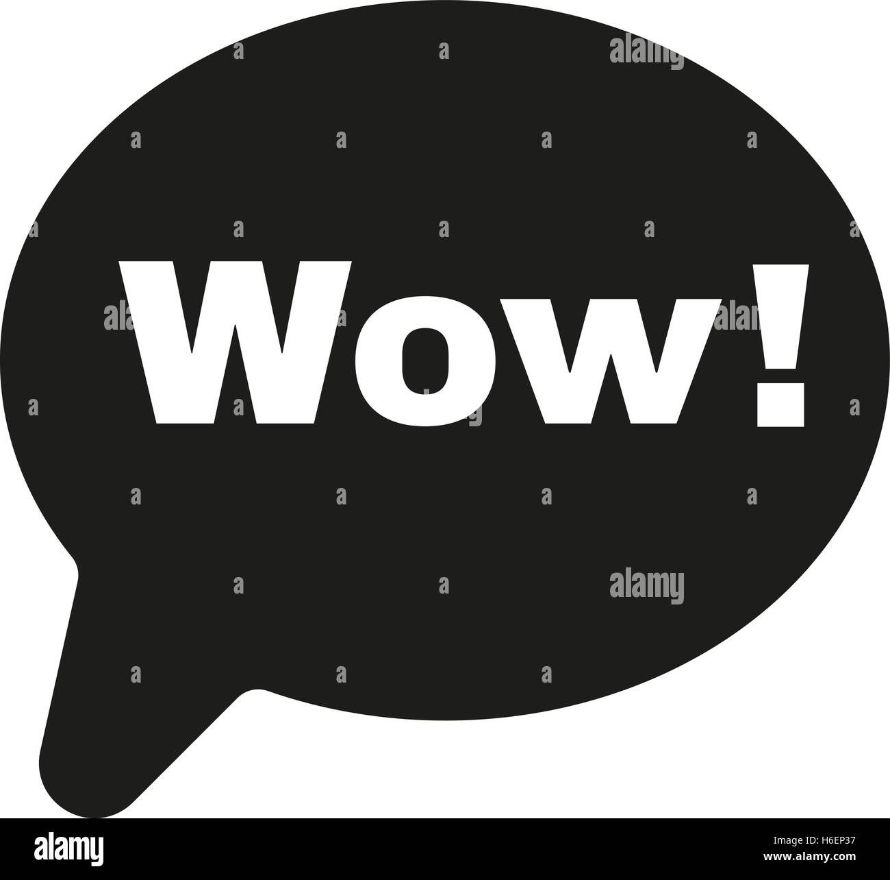 The speech bubble with the word wow icon. Internet and chat, online ...