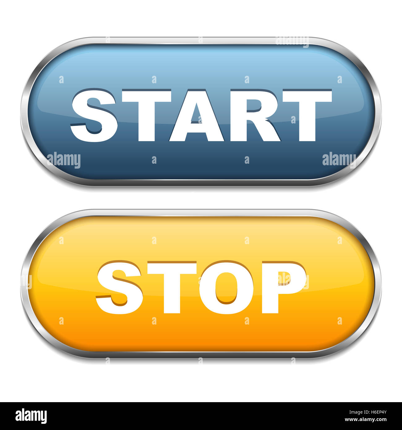 Start and stop buttons Stock Photo - Alamy