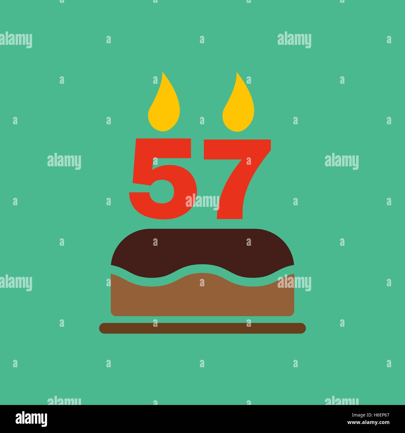 Birthday candle number fifty seven hi-res stock photography and images ...