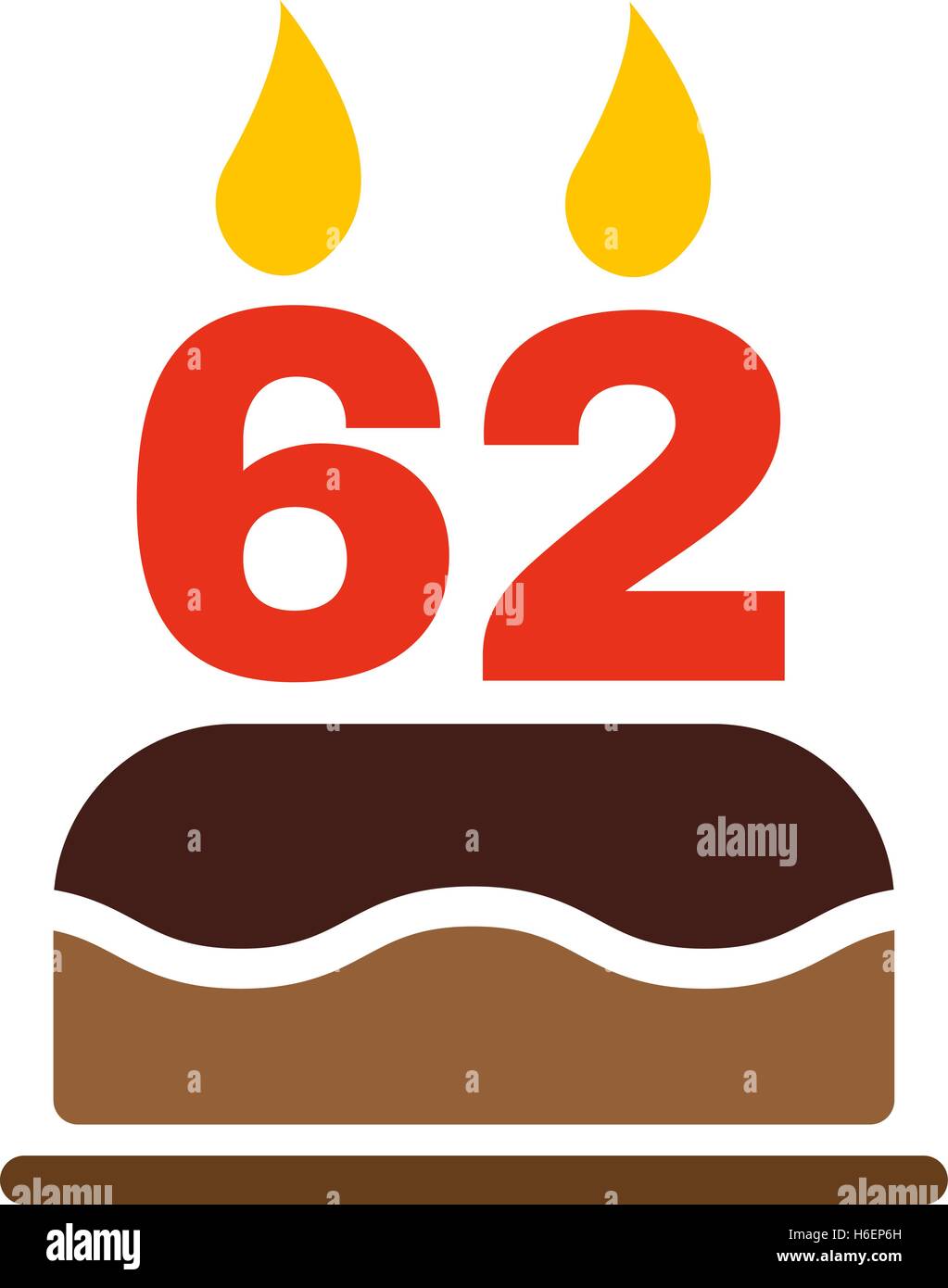 Birthday cake candles number 62 hi-res stock photography and images - Alamy