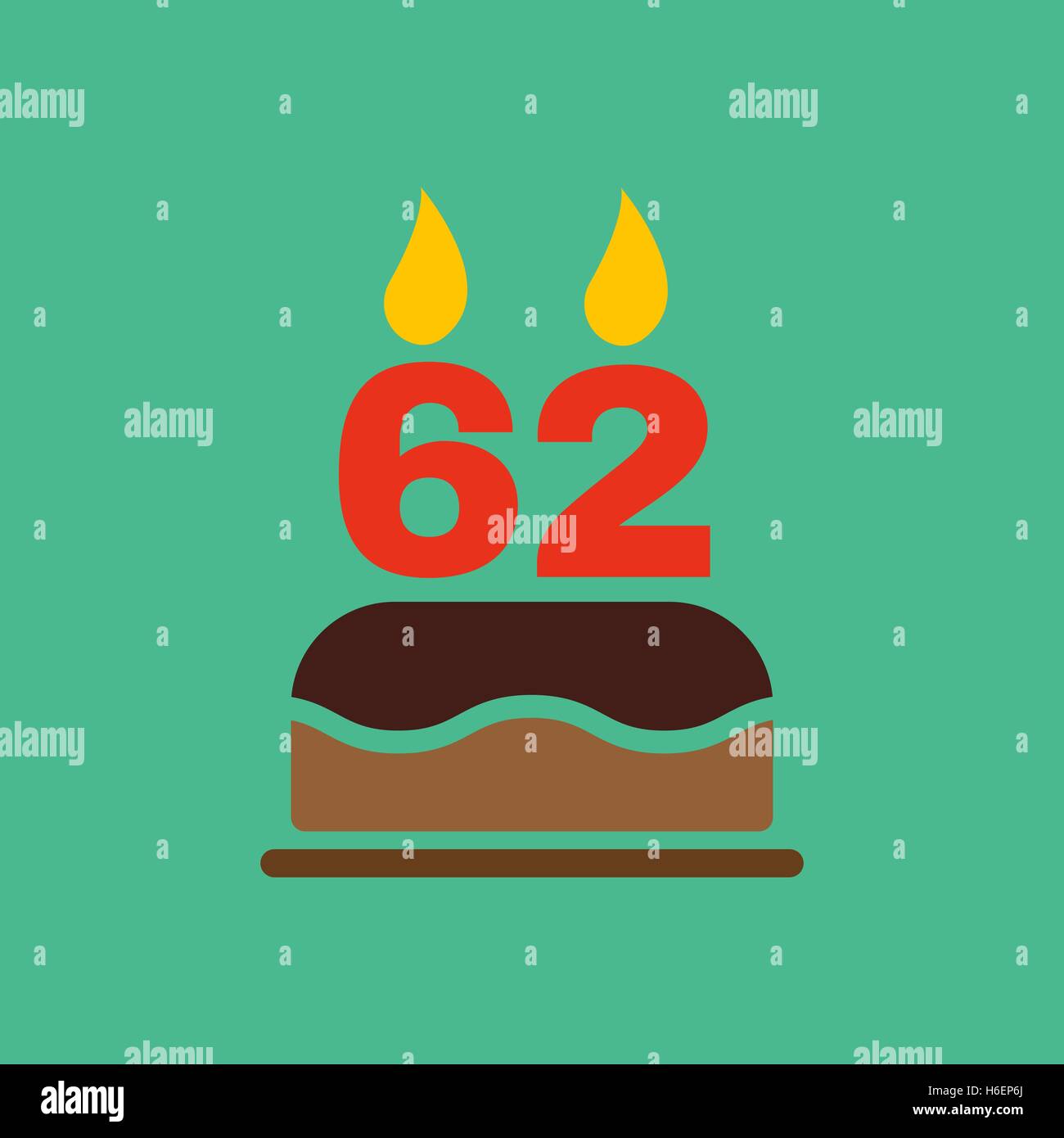 Birthday cake candles number 62 hi-res stock photography and images - Alamy